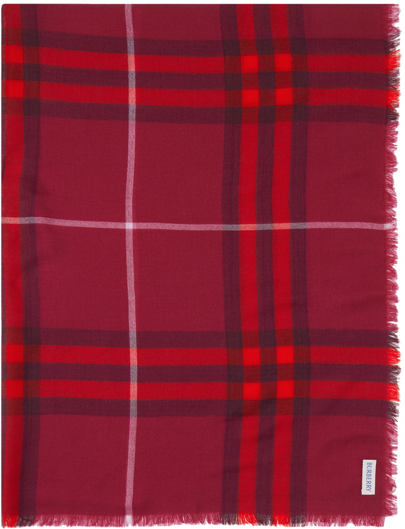 Burberry Pink Check Scarf Burberry