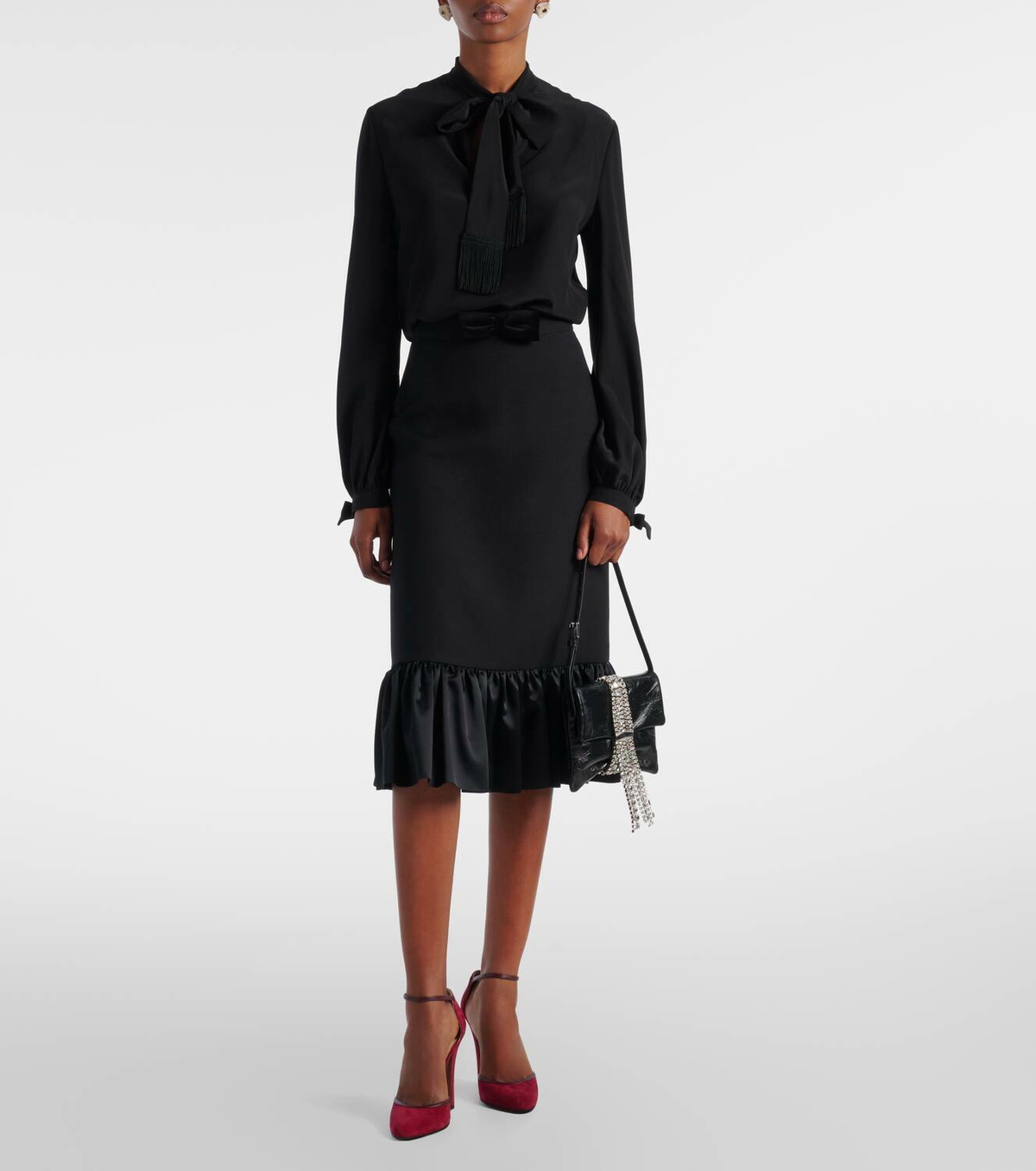 Jimmy Choo Zandra embellished leather shoulder bag Jimmy Choo