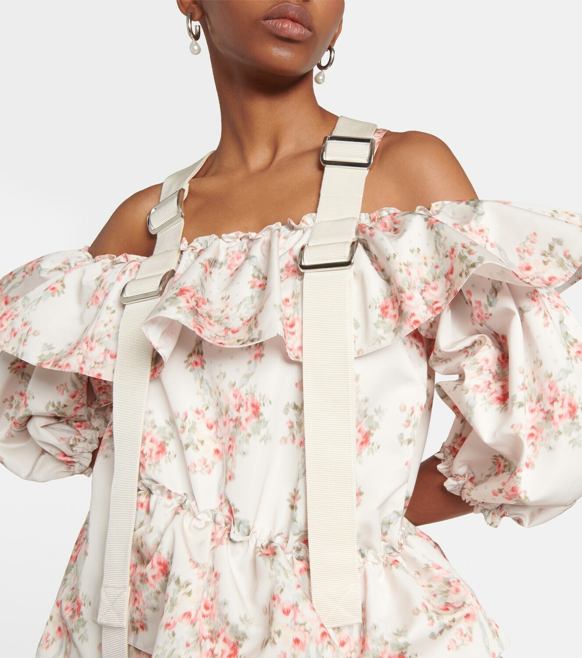 Simone Rocha - Adjustable floral midi dress Simone Rocha