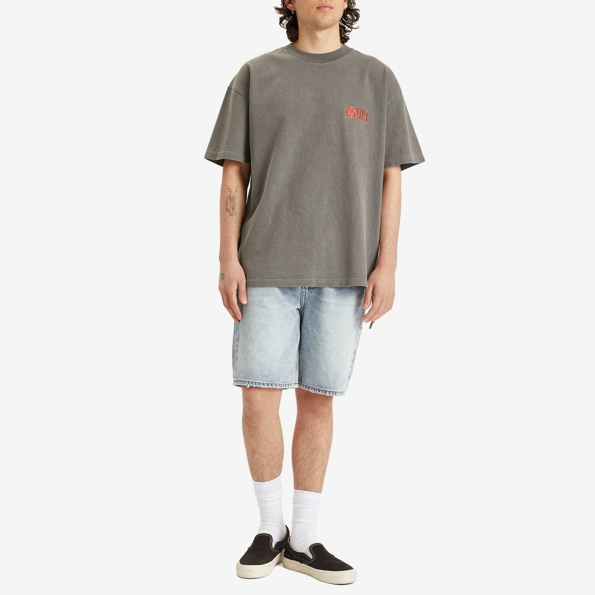 Ksubi Men's Anti K Denim Shorts in Bunker Blue Ksubi