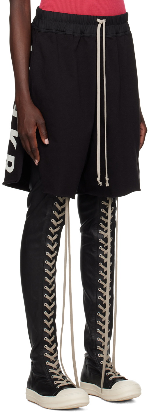Rick Owens SSENSE Exclusive Black KEMBRA PFAHLER Edition Trucker Shorts ...