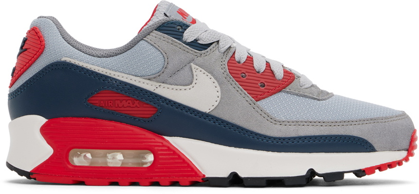 Nike Gray & Red Air Max 90 Sneakers Nike