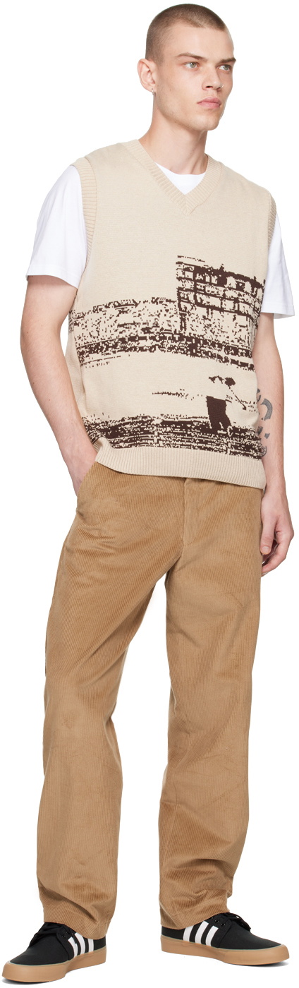 Manors Golf Beige Crowd Vest Manors Golf