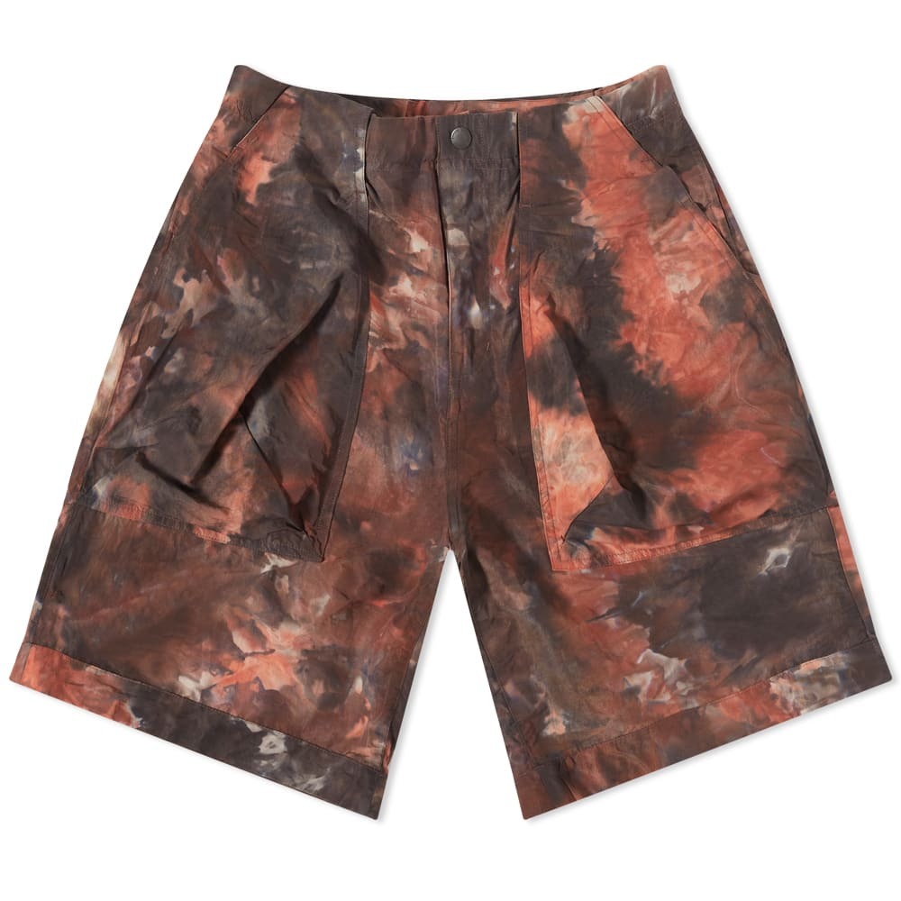 Norbit by Hiroshi Nozawa Men's Injection Dyeing Shorts in Orange Norbit ...