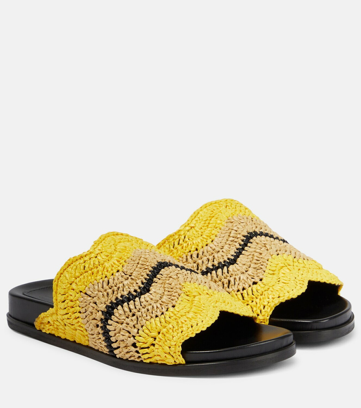 Marni x No Vacancy Inn Fussbett raffia slides Marni