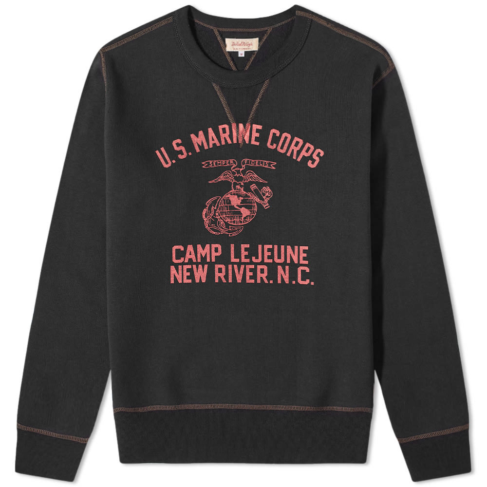 The Real McCoy's Usmc Camp Lejeune Print Sweat The Real McCoys