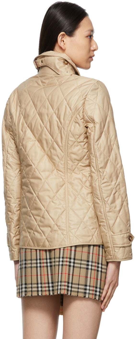 Burberry Beige Quilted Diamond Thermoregulated Jacket Burberry