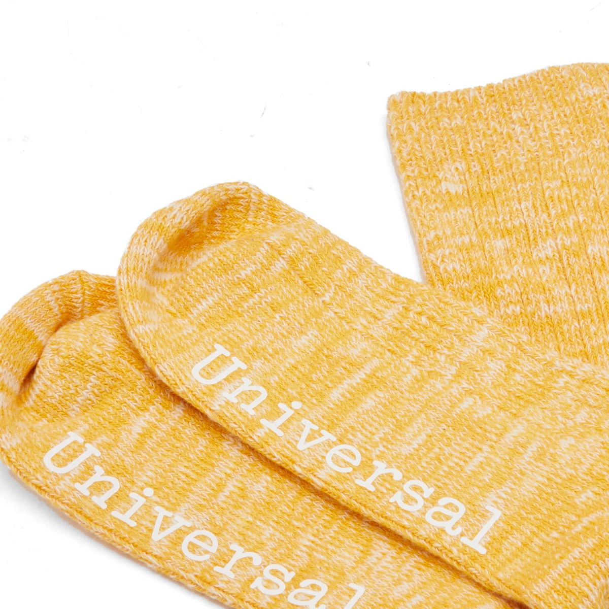 Universal Works Men's Slub Sock in Yellow Universal Works