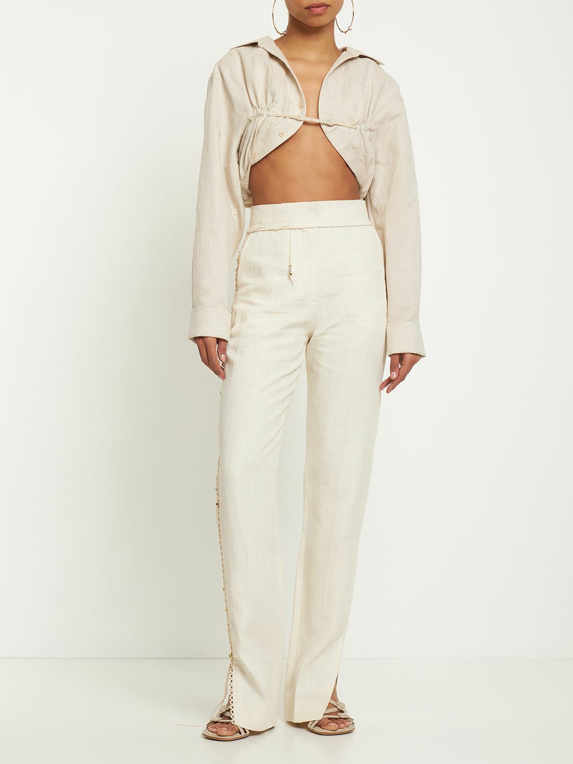 JACQUEMUS - Le Pantalon Tibau Brode Stitched Pants Jacquemus
