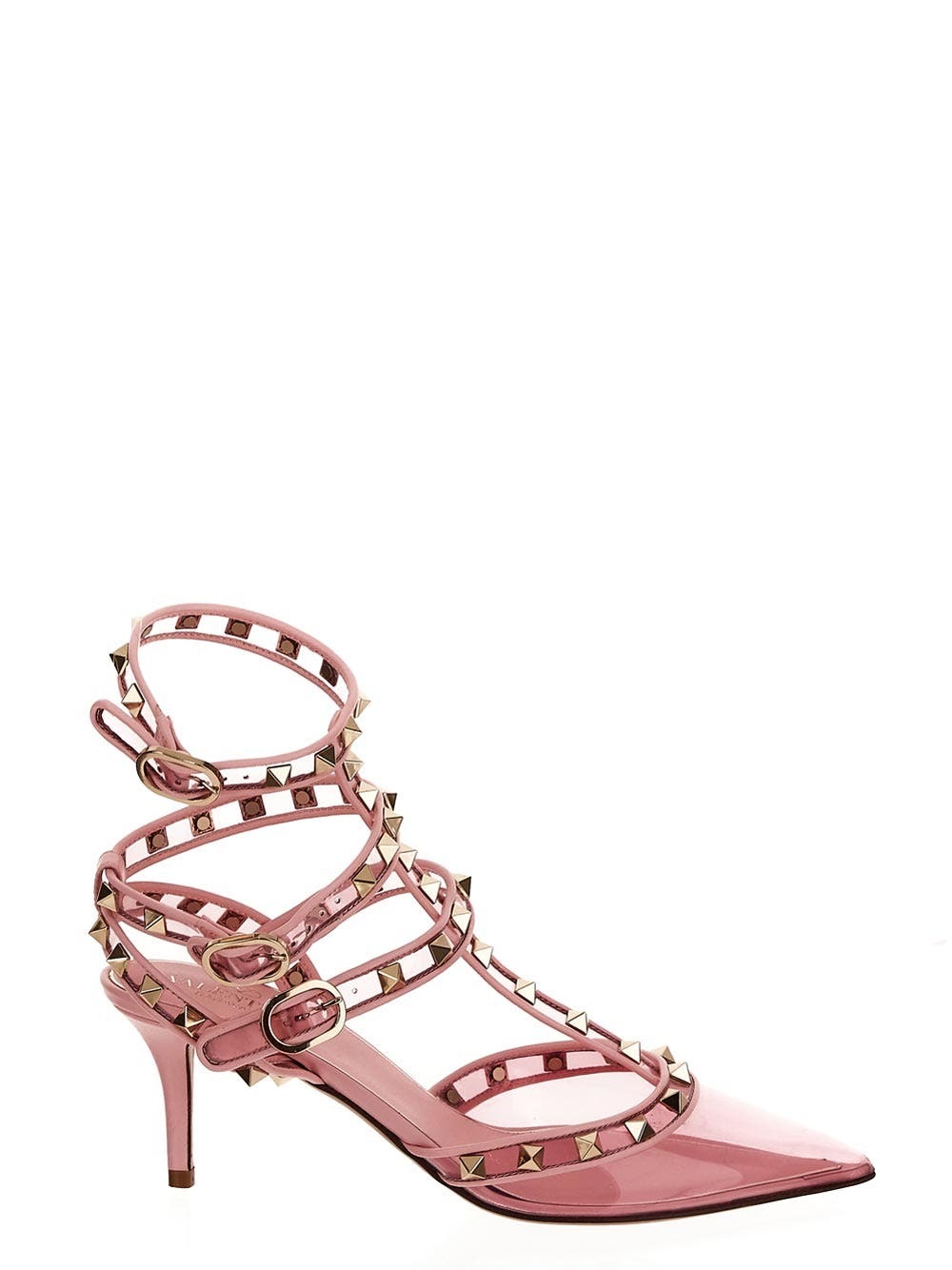 Valentino Garavani Rockstud Pump With Transparent Straps Valentino Garavani