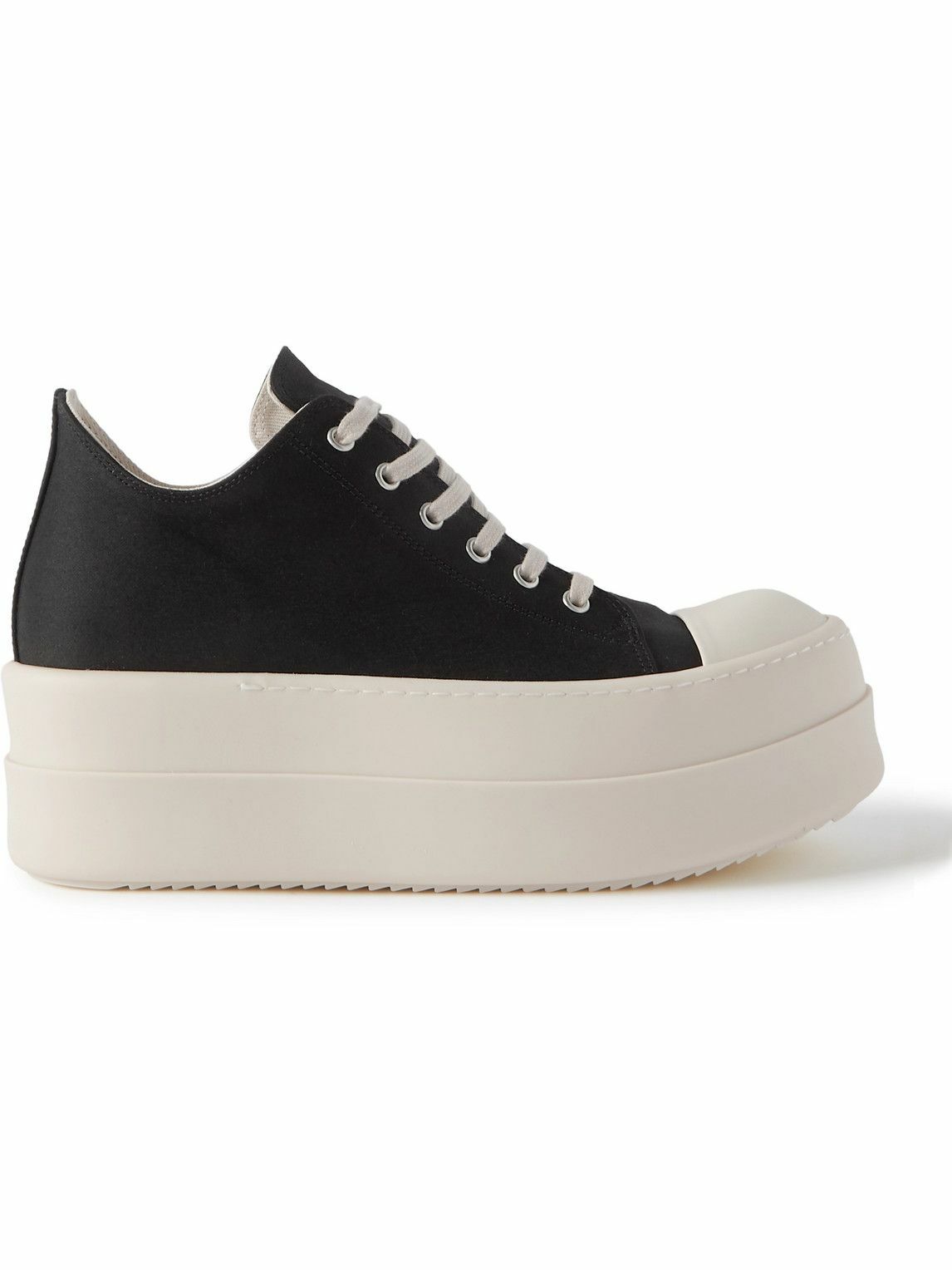 DRKSHDW by Rick Owens - Double Bumper Platform Canvas Sneakers - Black ...