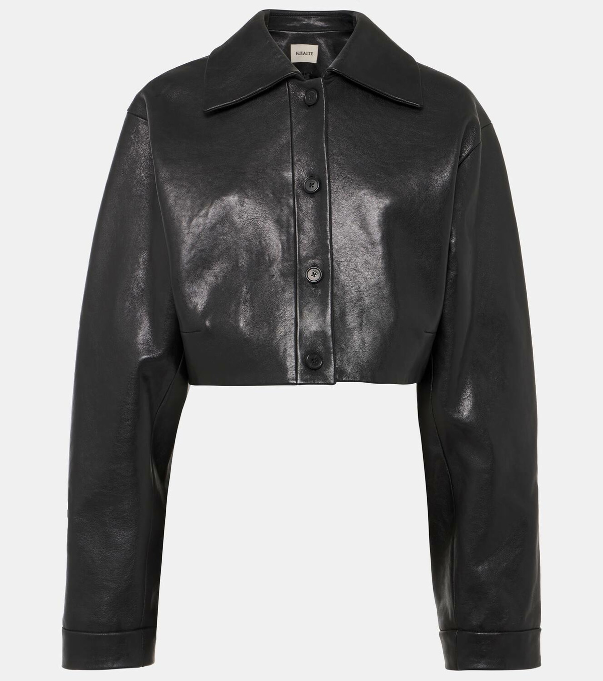 Khaite Sue cropped leather jacket Khaite