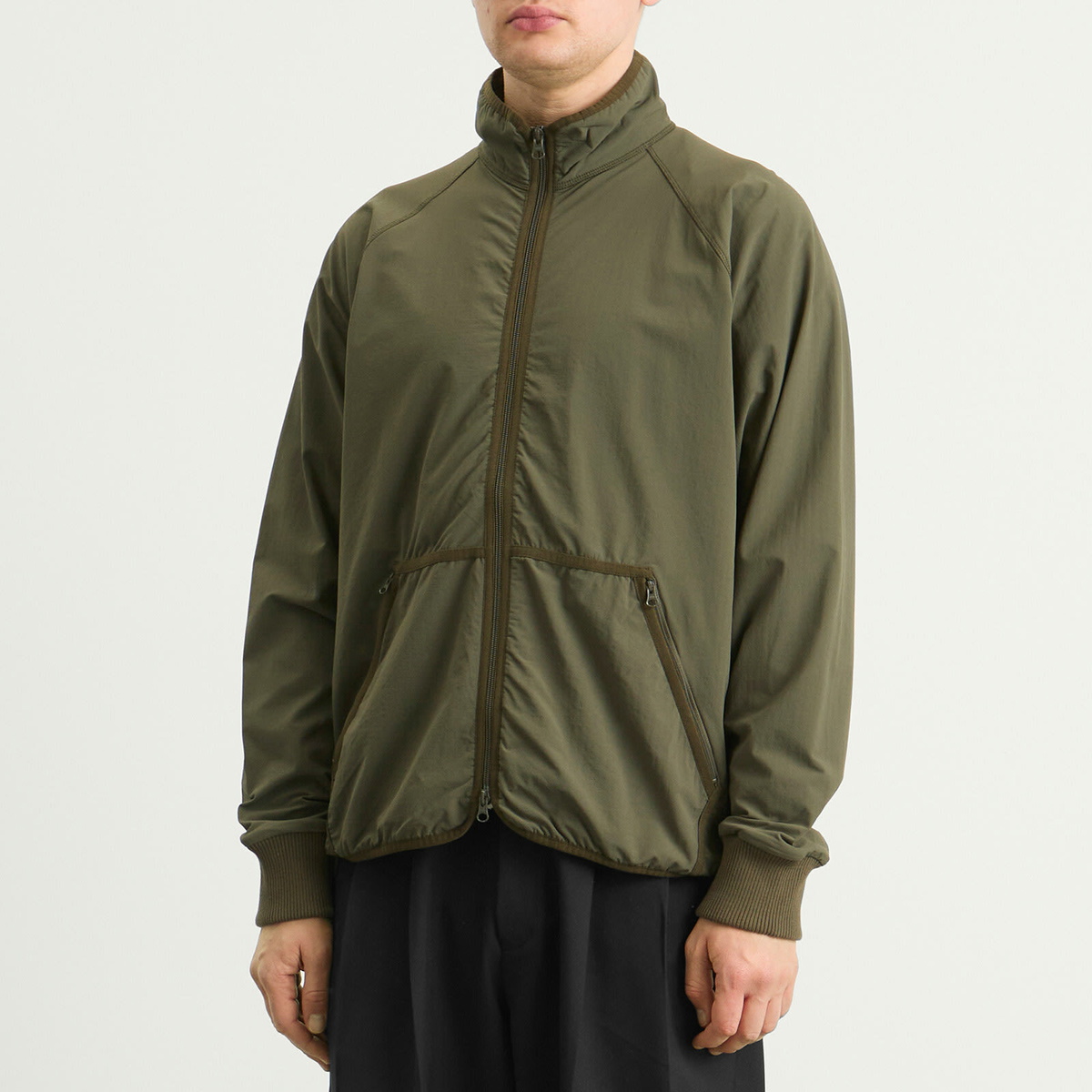 Beams Plus Men's Jersey Back Fleece Jacket in Olive Beams Plus
