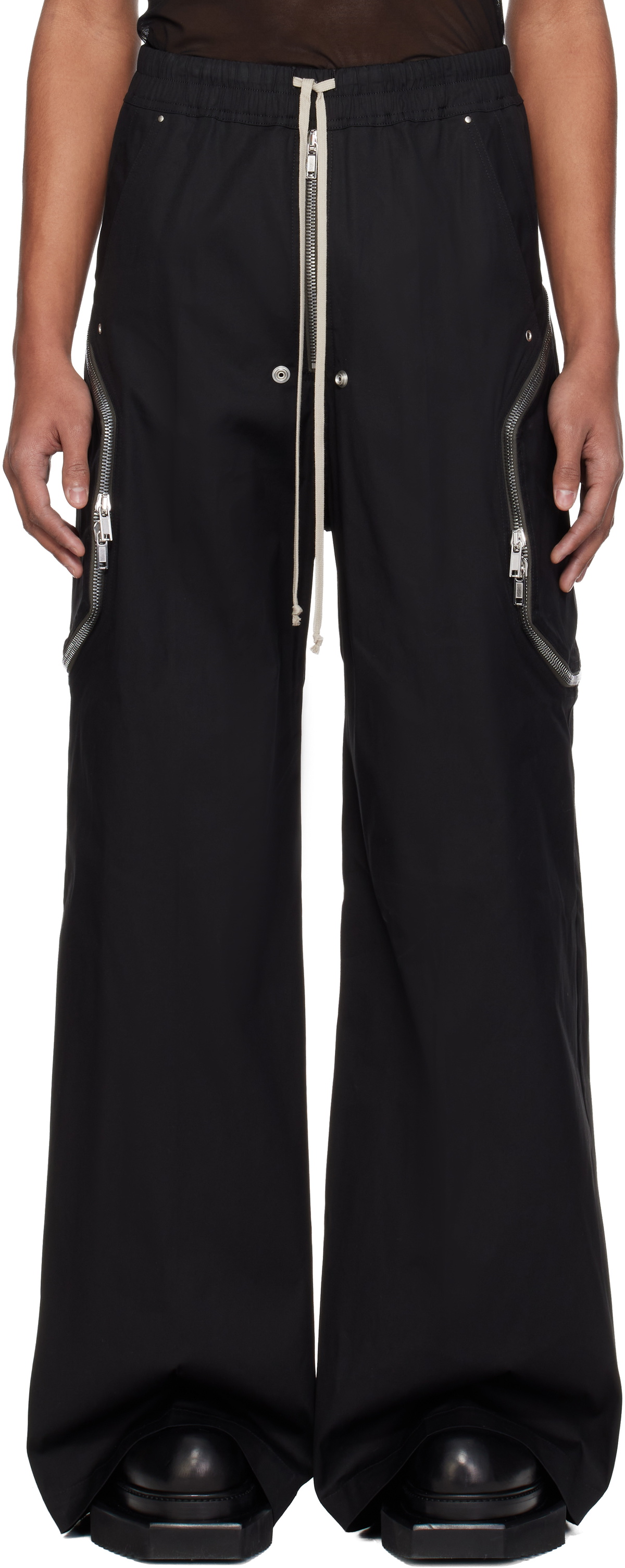 Rick Owens Black Temple Heizer Belas Cargo Pants Rick Owens