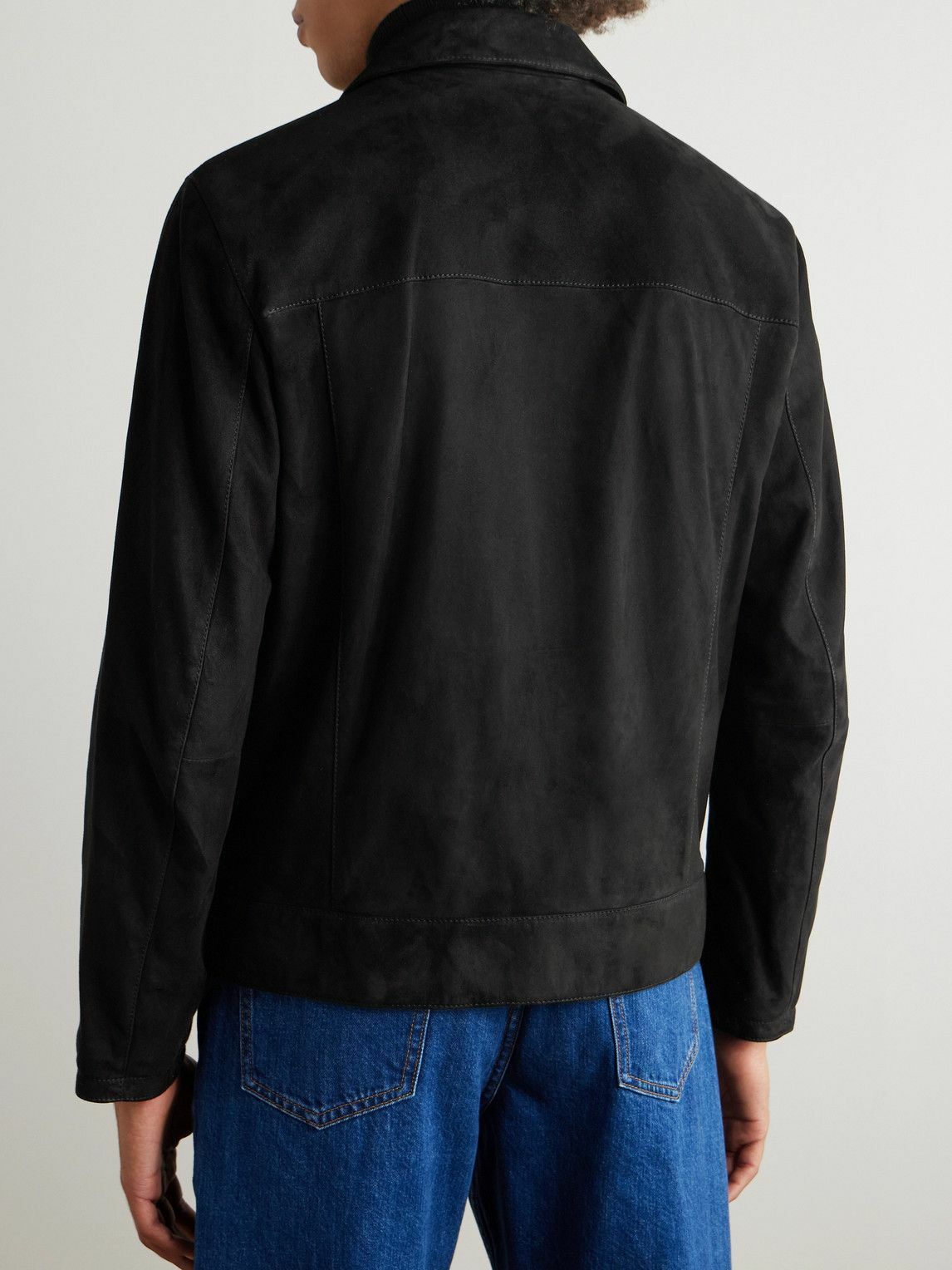Brioni - Suede Blouson Jacket - Black Brioni