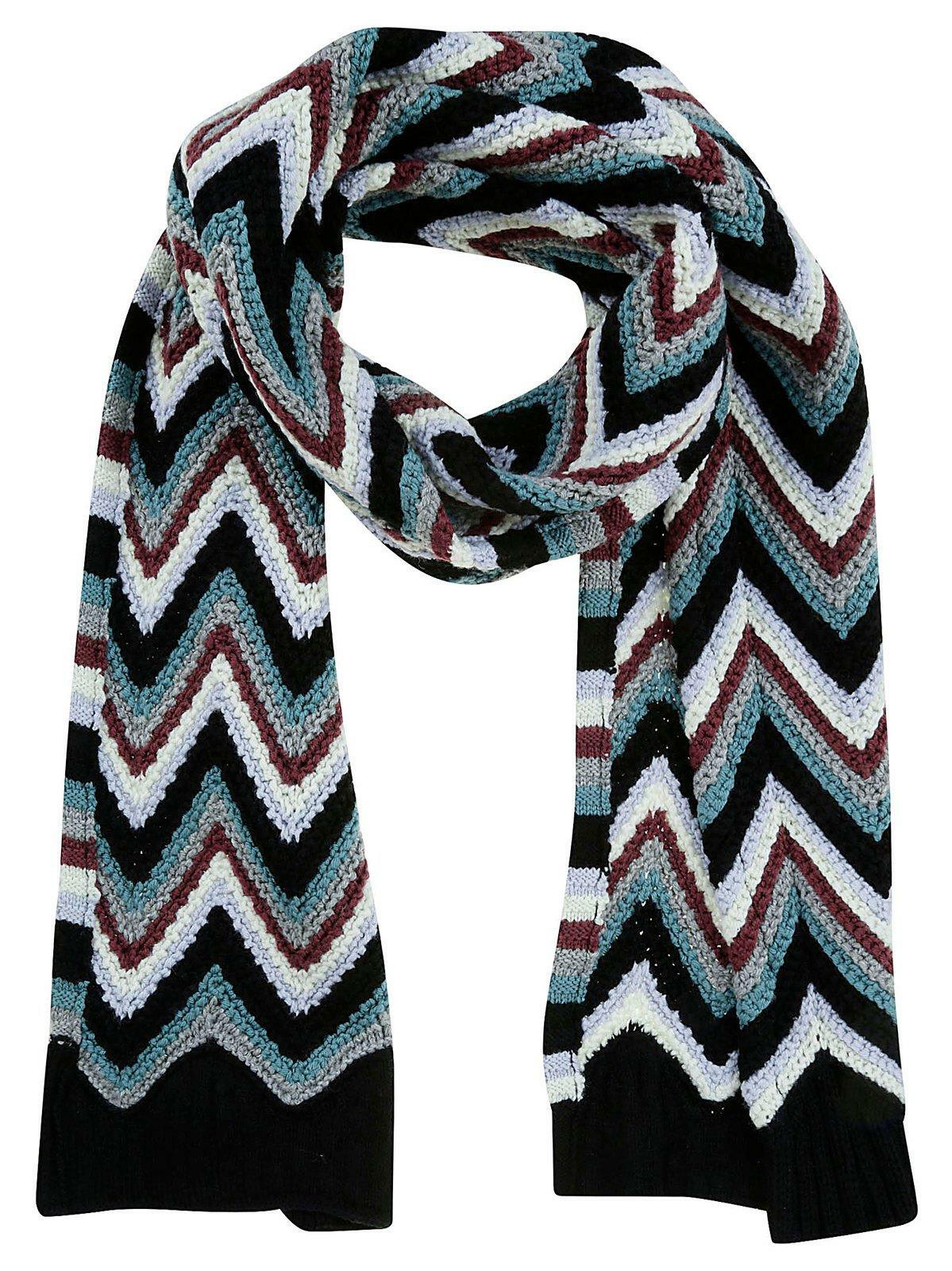 Missoni Zig-zag Pattern Knitted Scarf Missoni