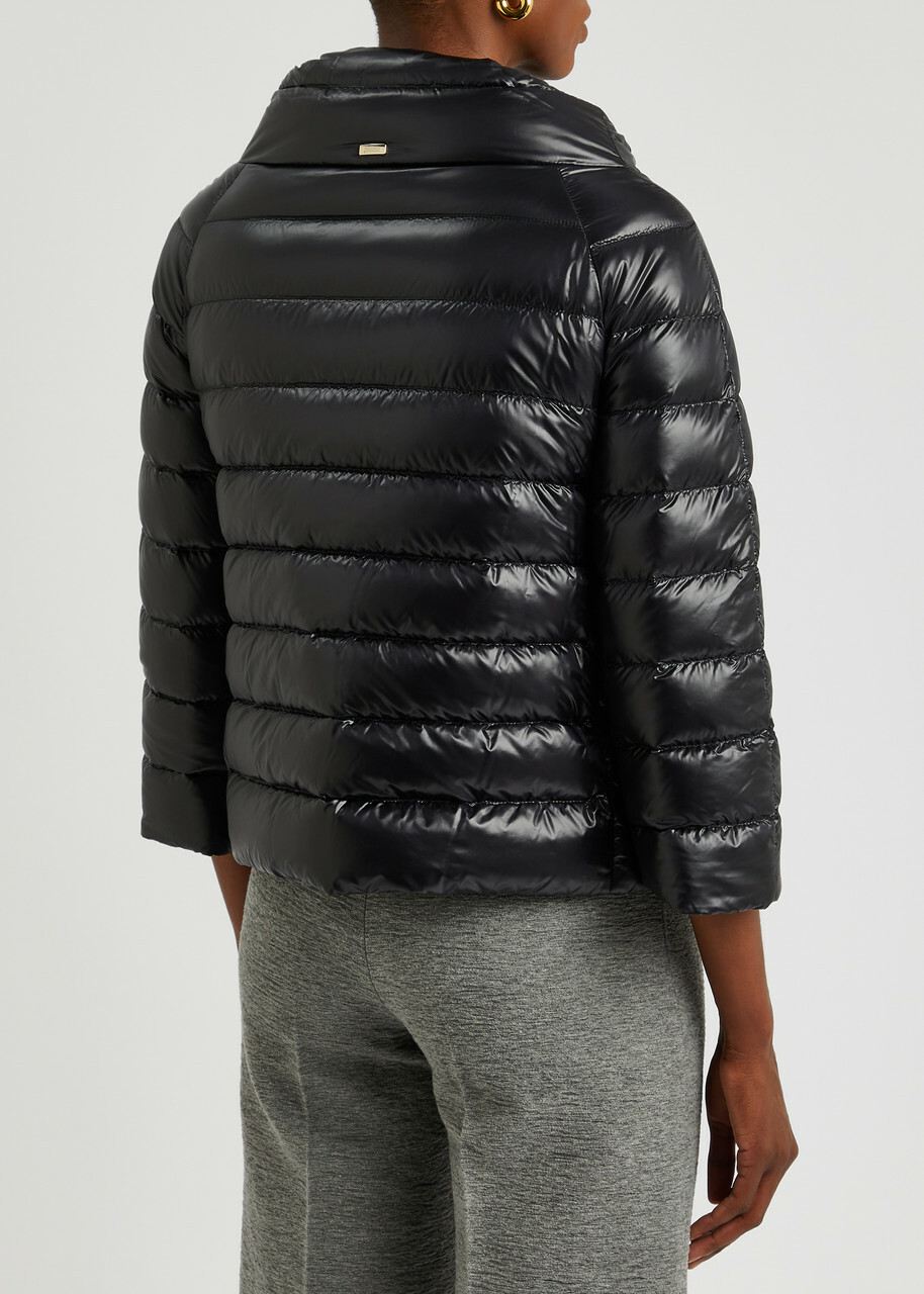 Herno Sofia Quilted Shell Jacket Black Herno