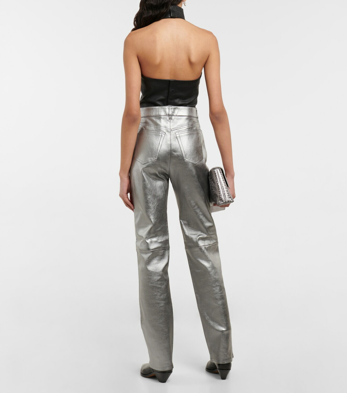 Stouls Terry high-rise straight leather pants Stouls