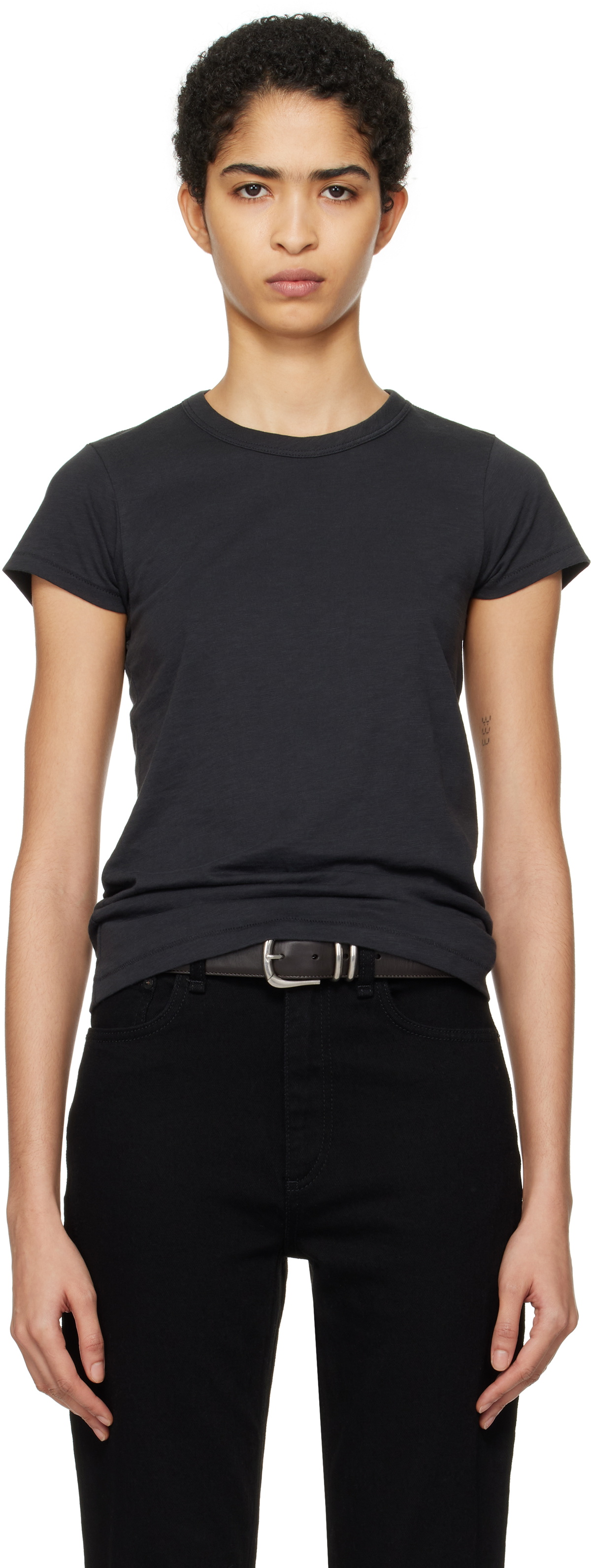 rag & bone Black 'The Slub' T-shirt Rag and Bone