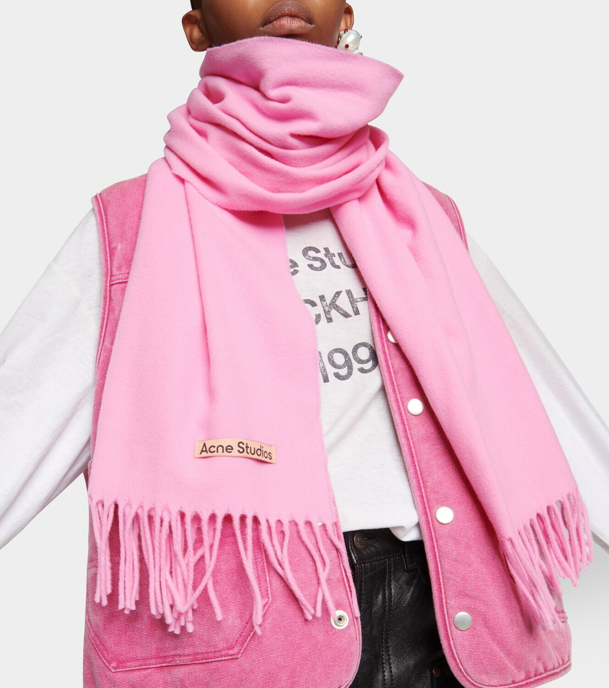 Acne Studios Fringed wool scarf Acne Studios