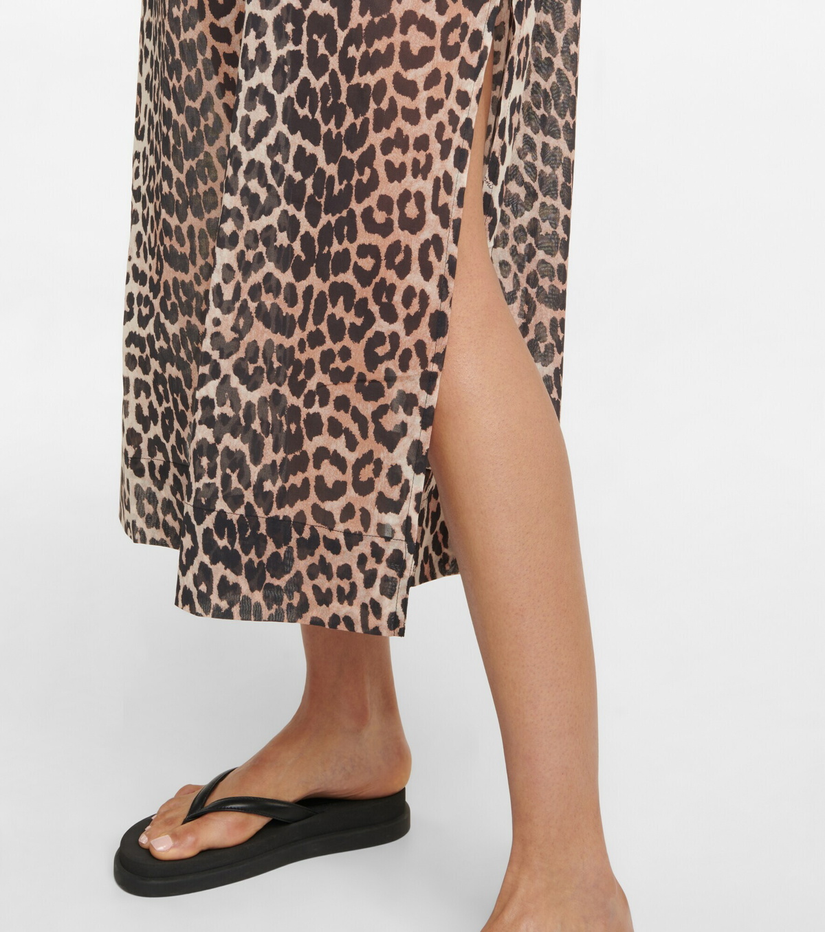 Ganni - Leopard-print cotton kaftan GANNI