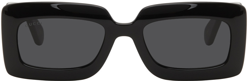 Gucci Black Thick Rectangular Injection Sunglasses Gucci
