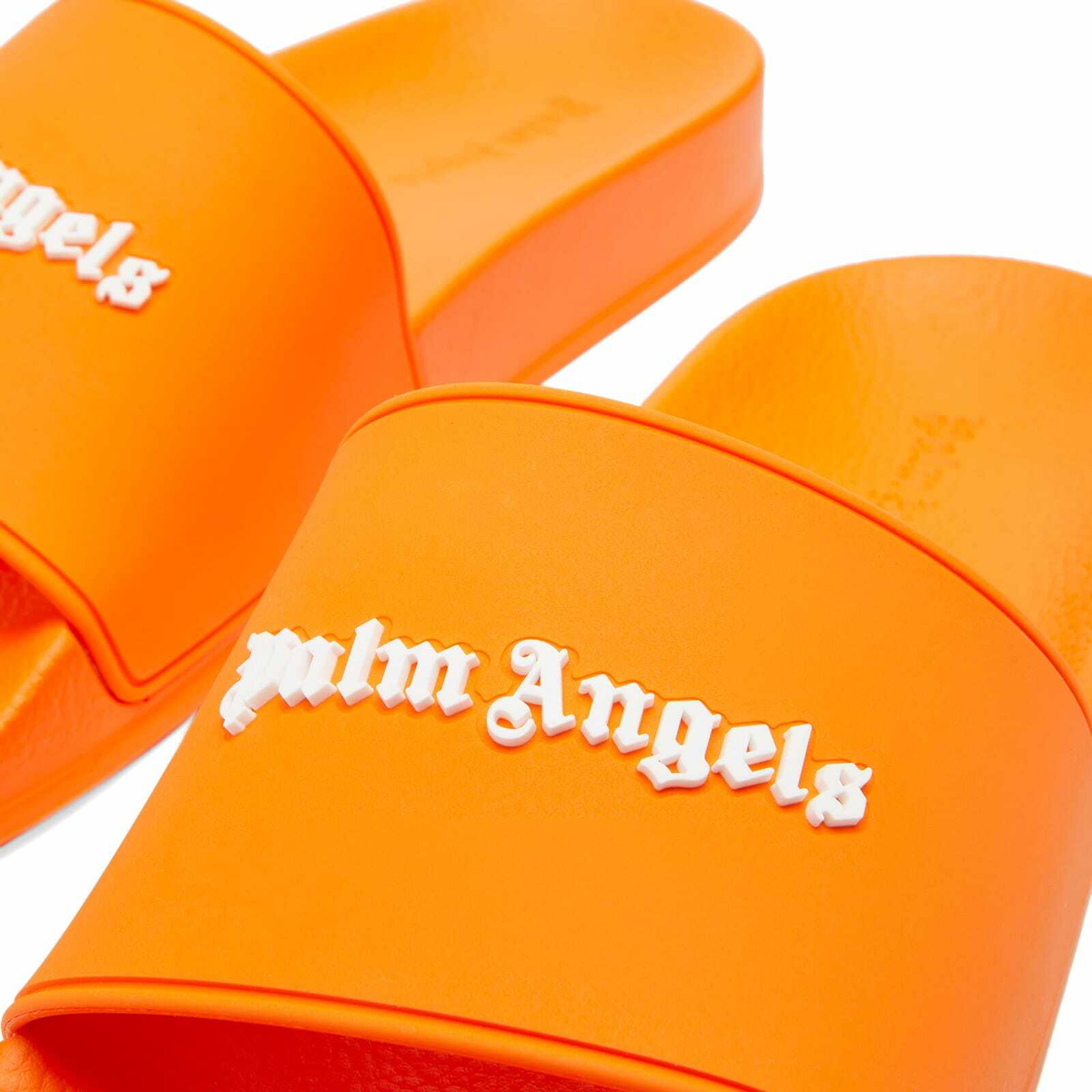 Palm Angels Men's Classic Logo Pool Slide in Orange Palm Angels