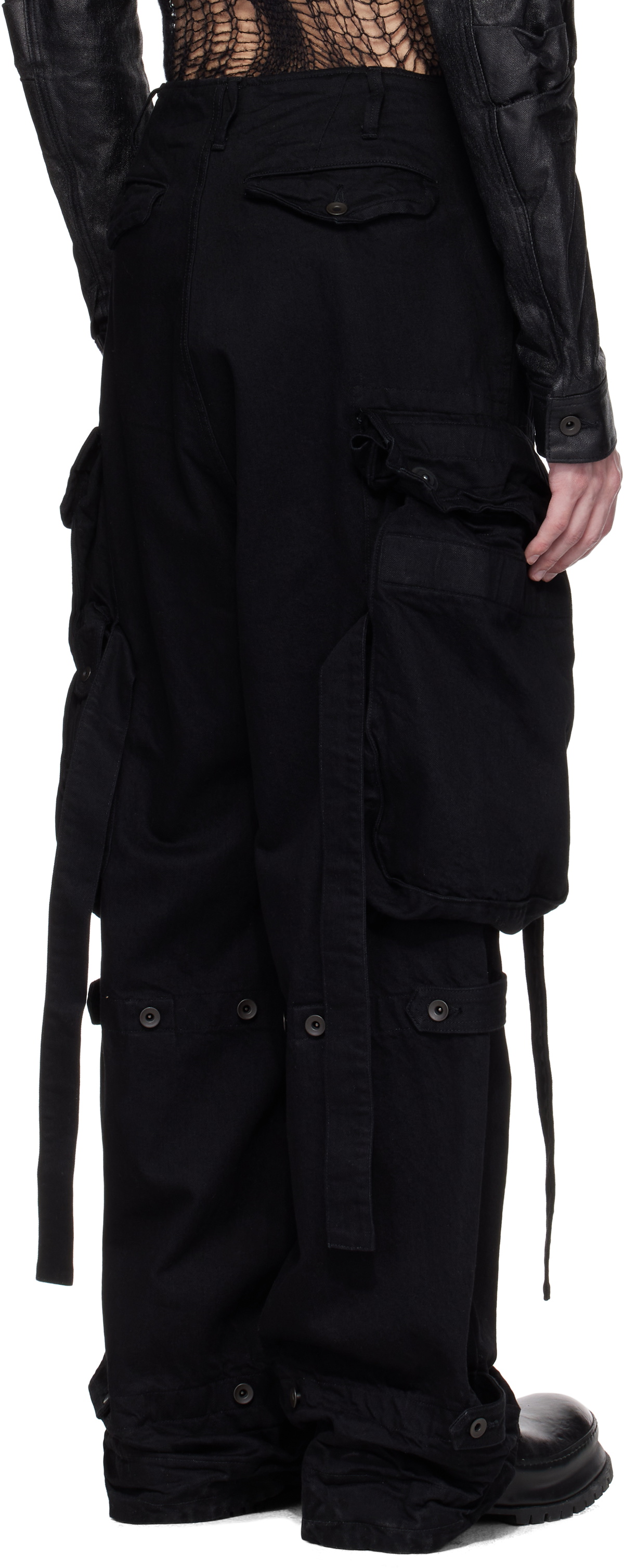 Julius Black Gasmask Denim Cargo Pants Julius