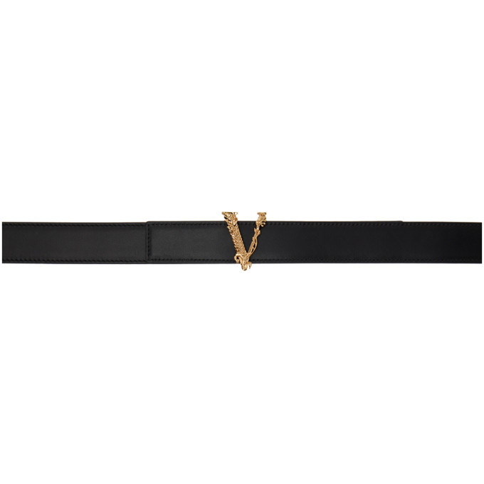 Versace Black Virtus Belt Versace