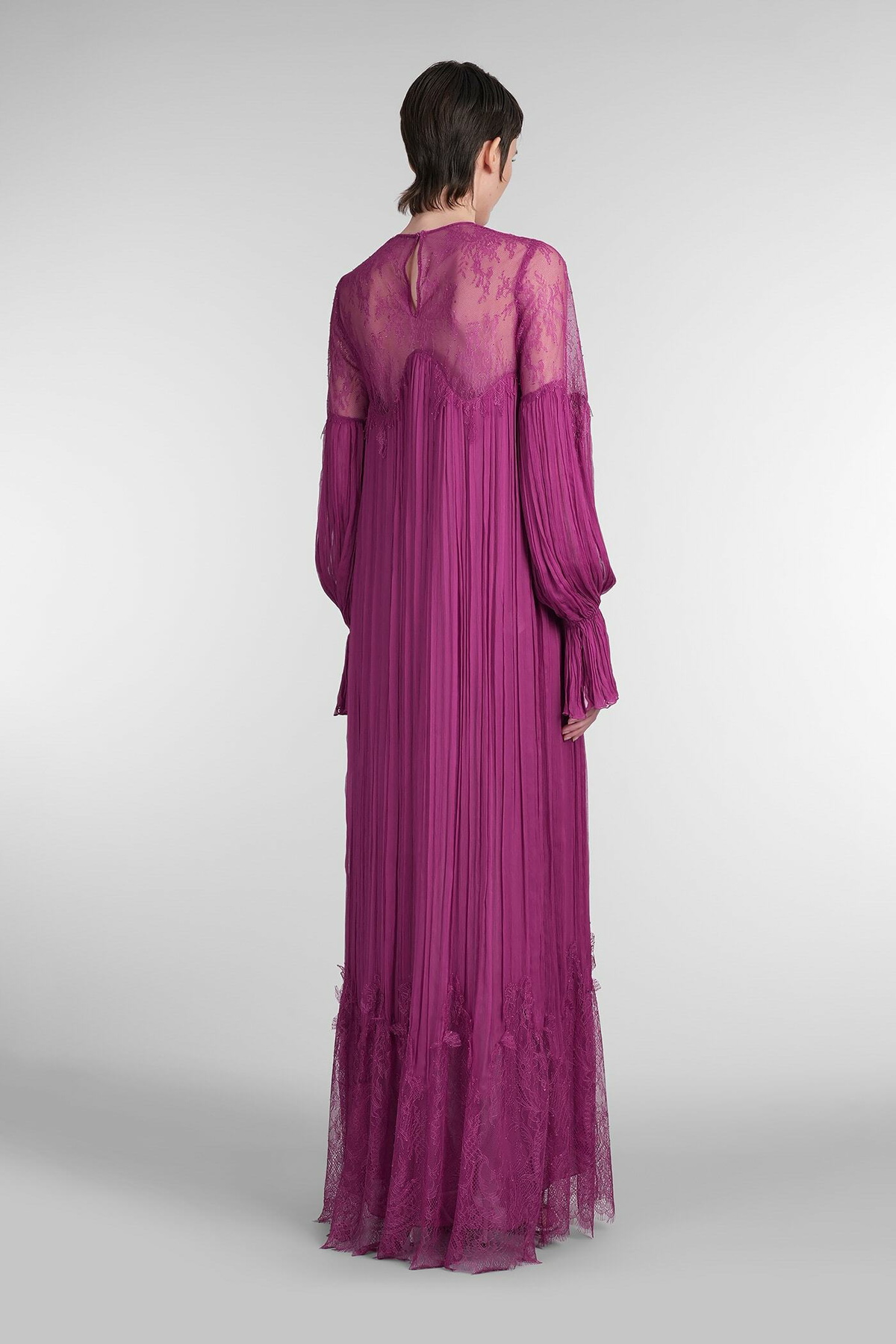 Costarellos Renia Dress Woman In Viola Silk Costarellos