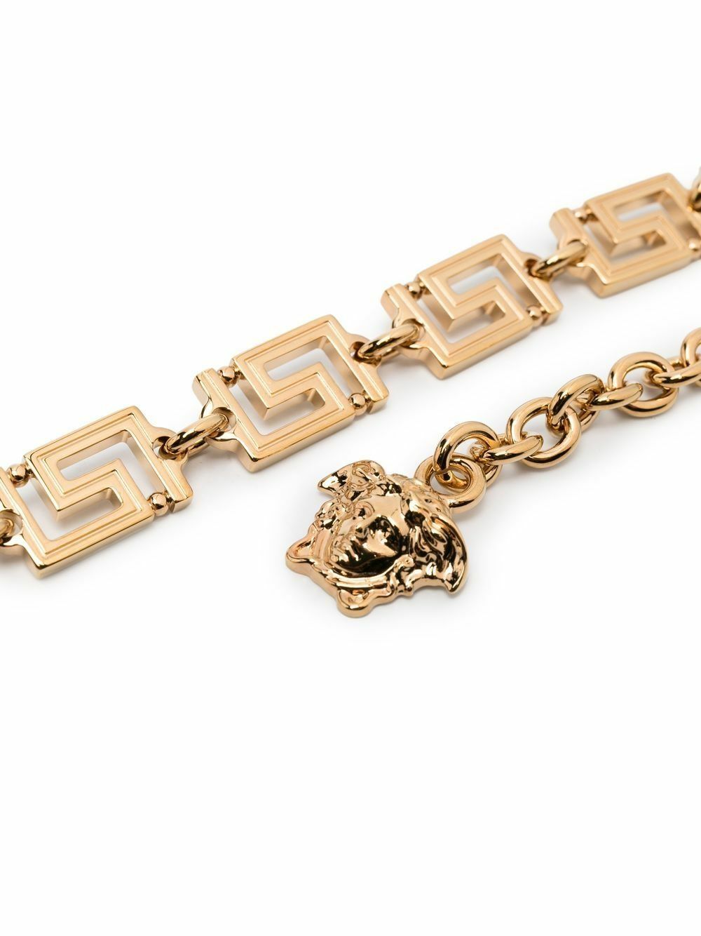 Versace Gold-Tone Greca Chain Belt Versace