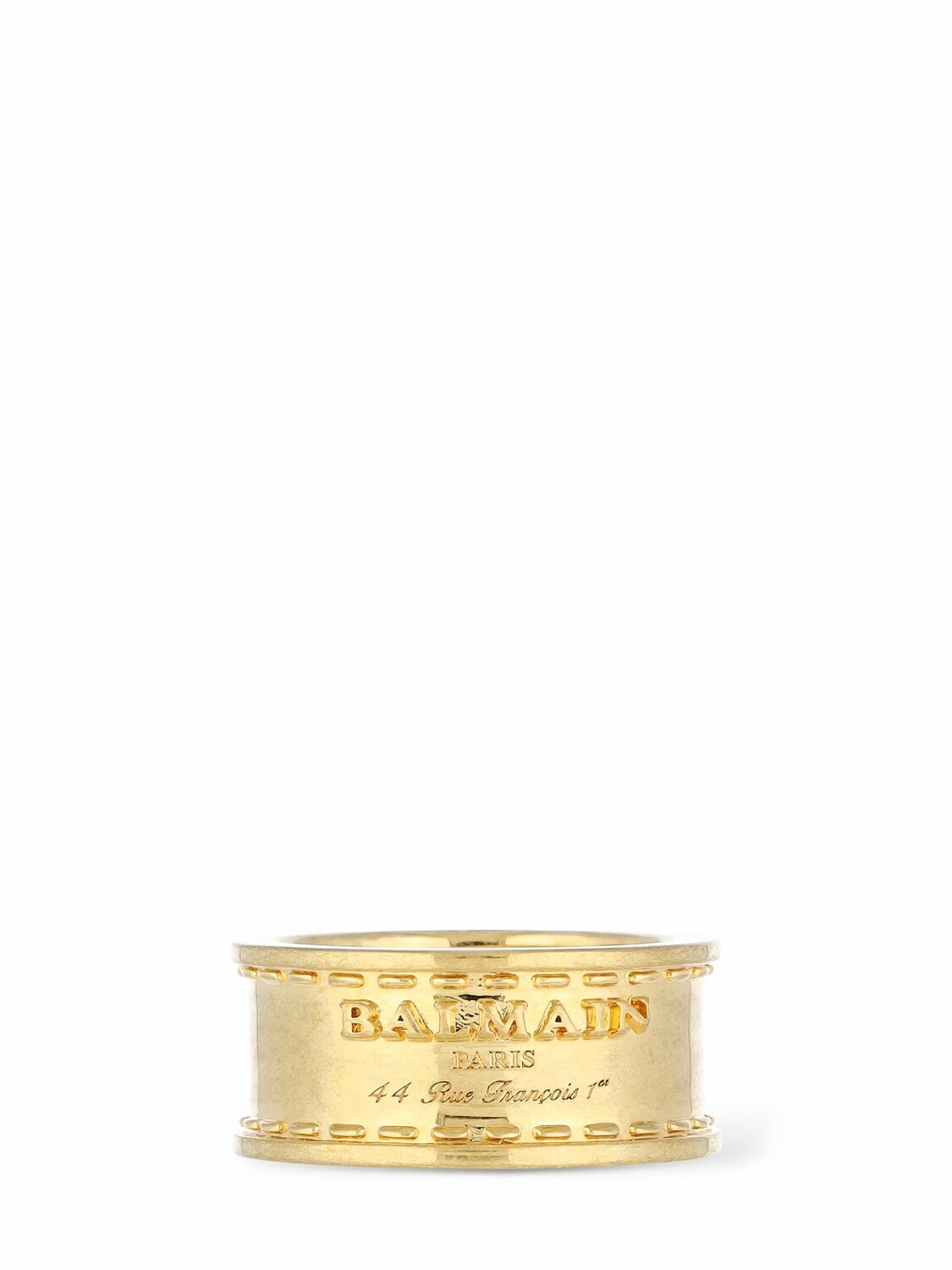 BALMAIN - Signature Tubular Brass Ring Balmain