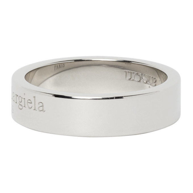 Maison Margiela Silver Logo Ring Maison Margiela