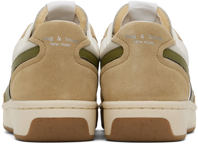 rag & bone White & Beige Retro Court Sneakers Rag and Bone
