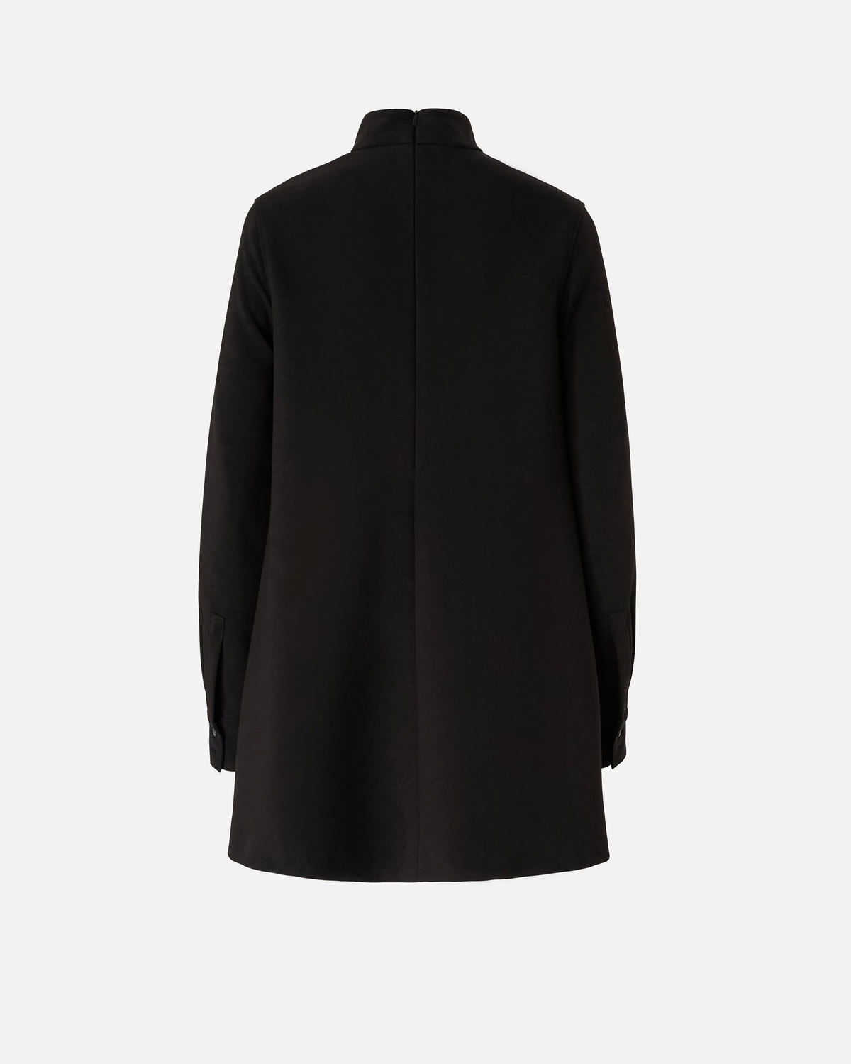 Pinko High Neck Mini Dress In Technical Fabric Limo Black Pinko