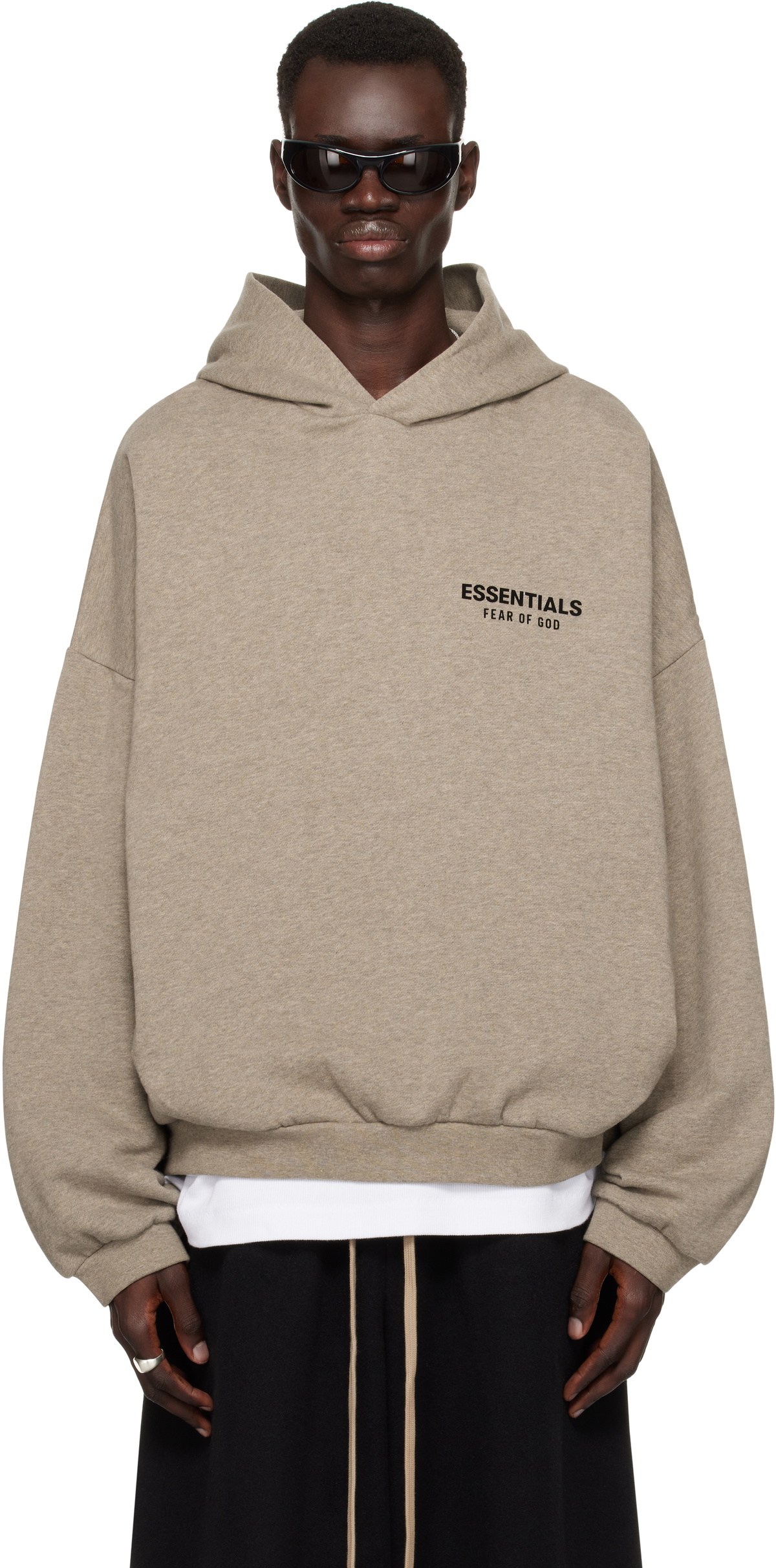 Fear of God ESSENTIALS Gray Fleece Hoodie Fear Of God Essentials