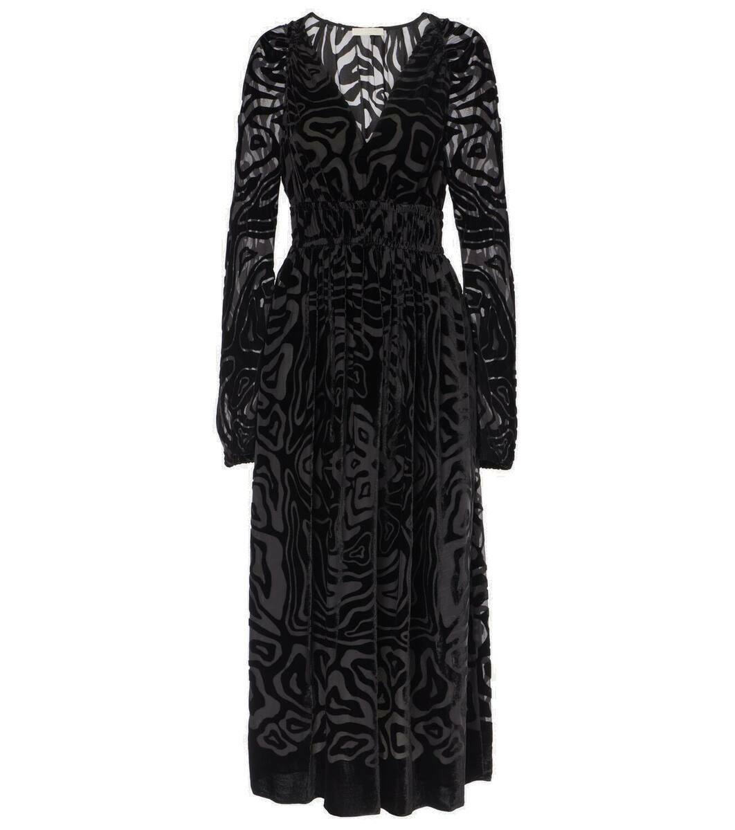 Ulla Johnson Elora velvet and mesh midi dress Ulla Johnson