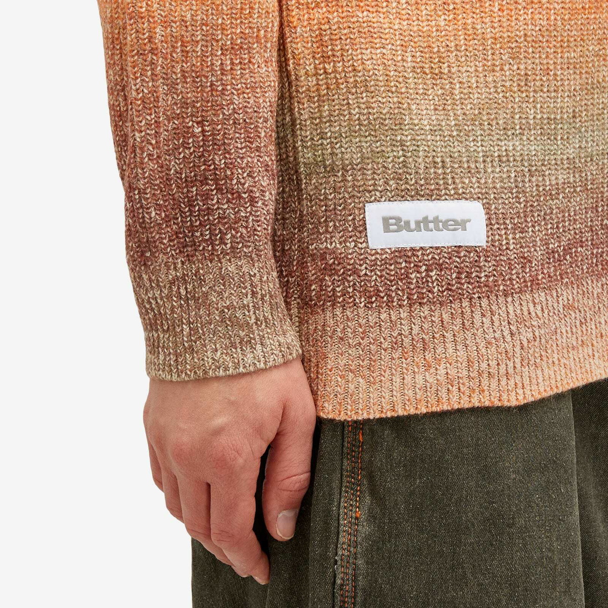 Butter Goods Men's Beams Jumper in Ochre Butter Goods