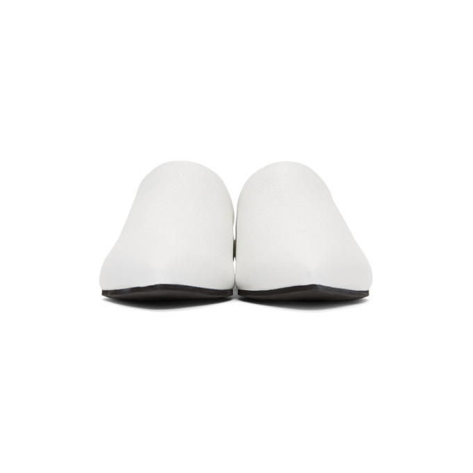 McQ Alexander McQueen White Liberty Fold Slippers McQ Alexander McQueen