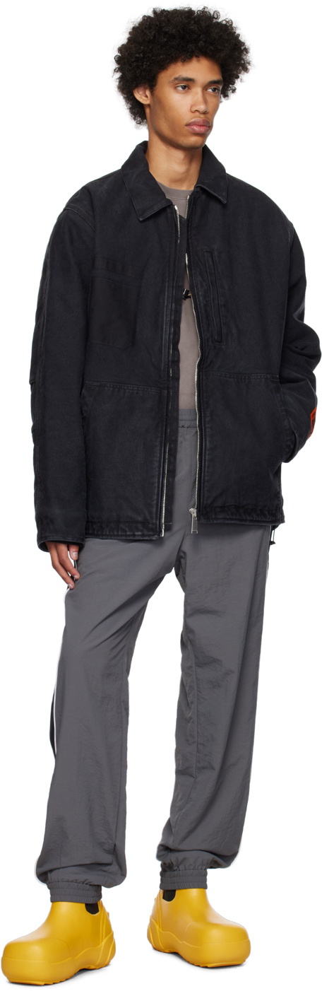 AMBUSH Gray Elastic Waistband Track Pants Ambush