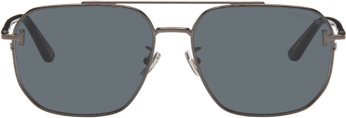 TOM FORD Gunmetal Aviator Sunglasses TOM FORD