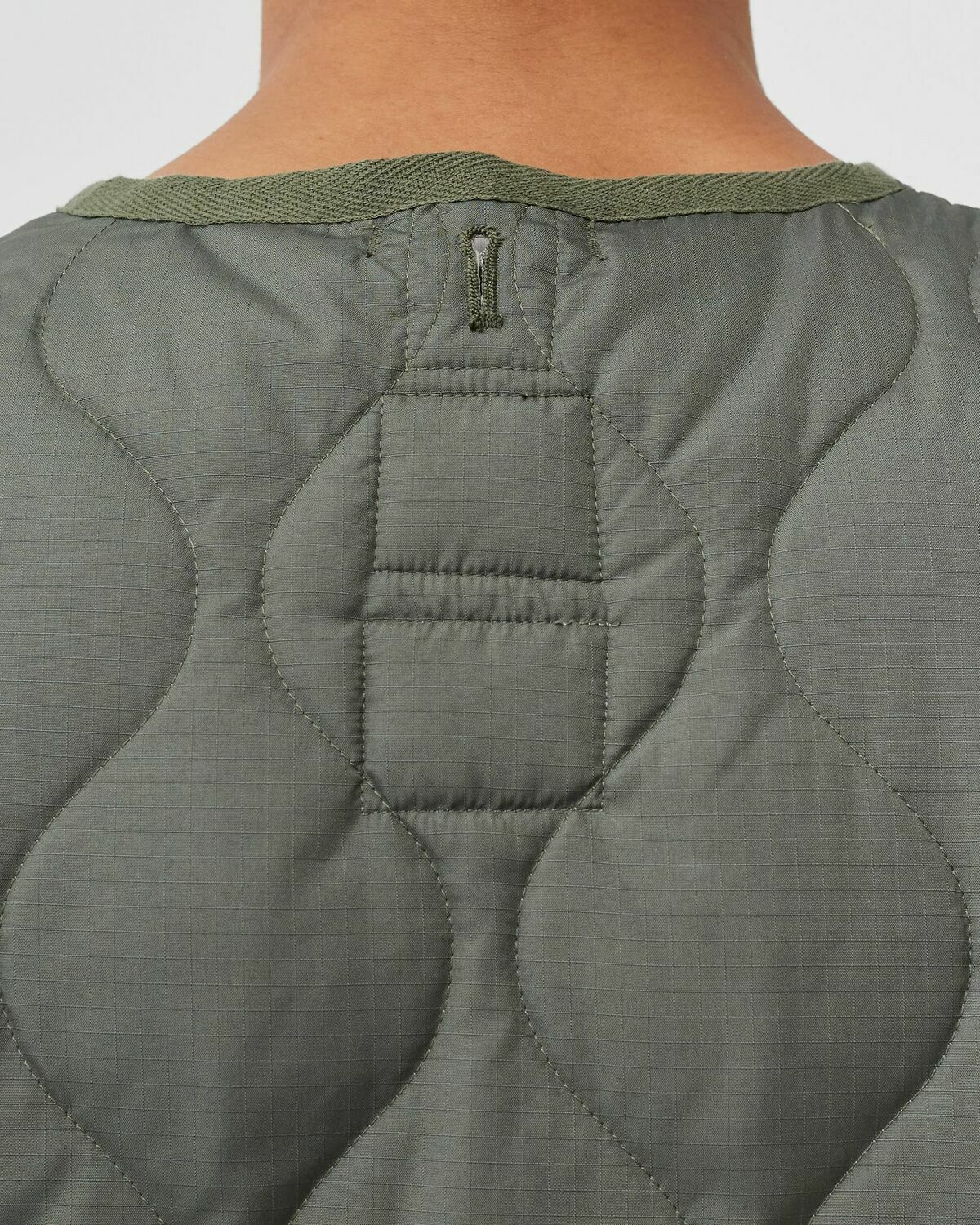 Taion Military Zip V Neck Vest Green Vests Taion Extra