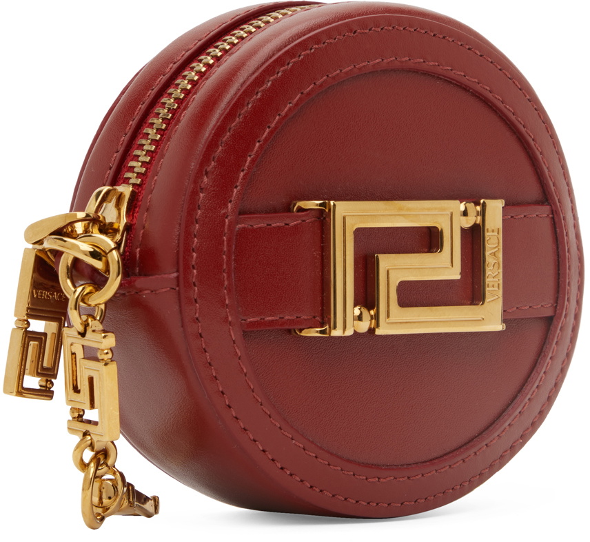 Versace Red Greca Coin Pouch Versace