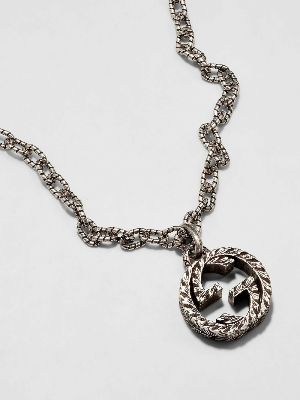 Gucci Sterling Silver Interlocking G Pendant Necklace Gucci