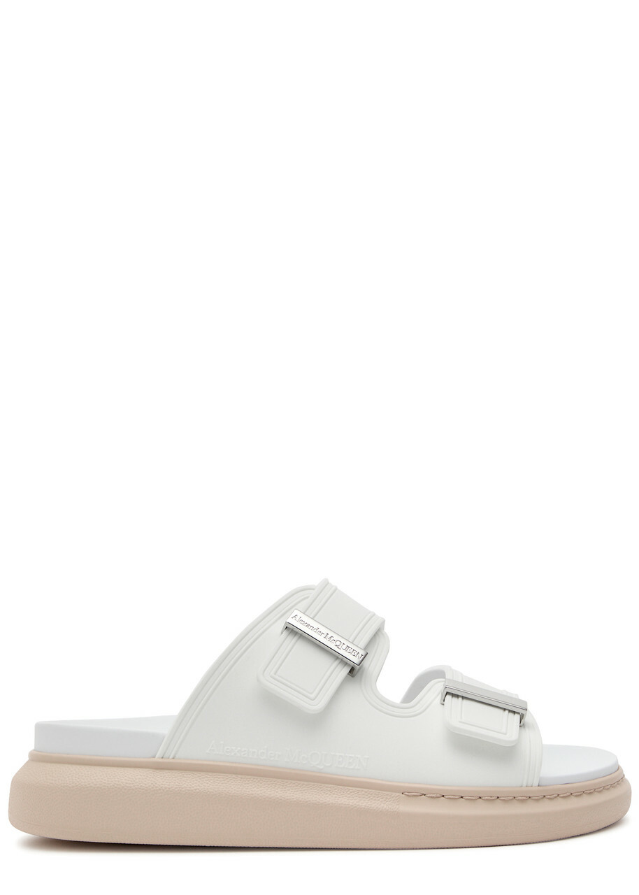 Alexander Mcqueen Hybrid Rubber Sliders White Alexander McQueen