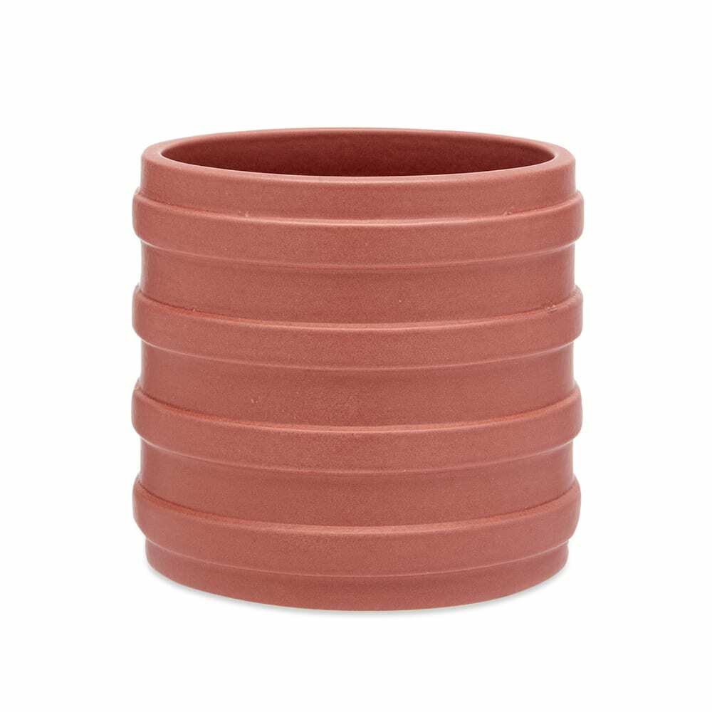 The Conran Shop Stripe Plant Pot in Red The Conran Shop