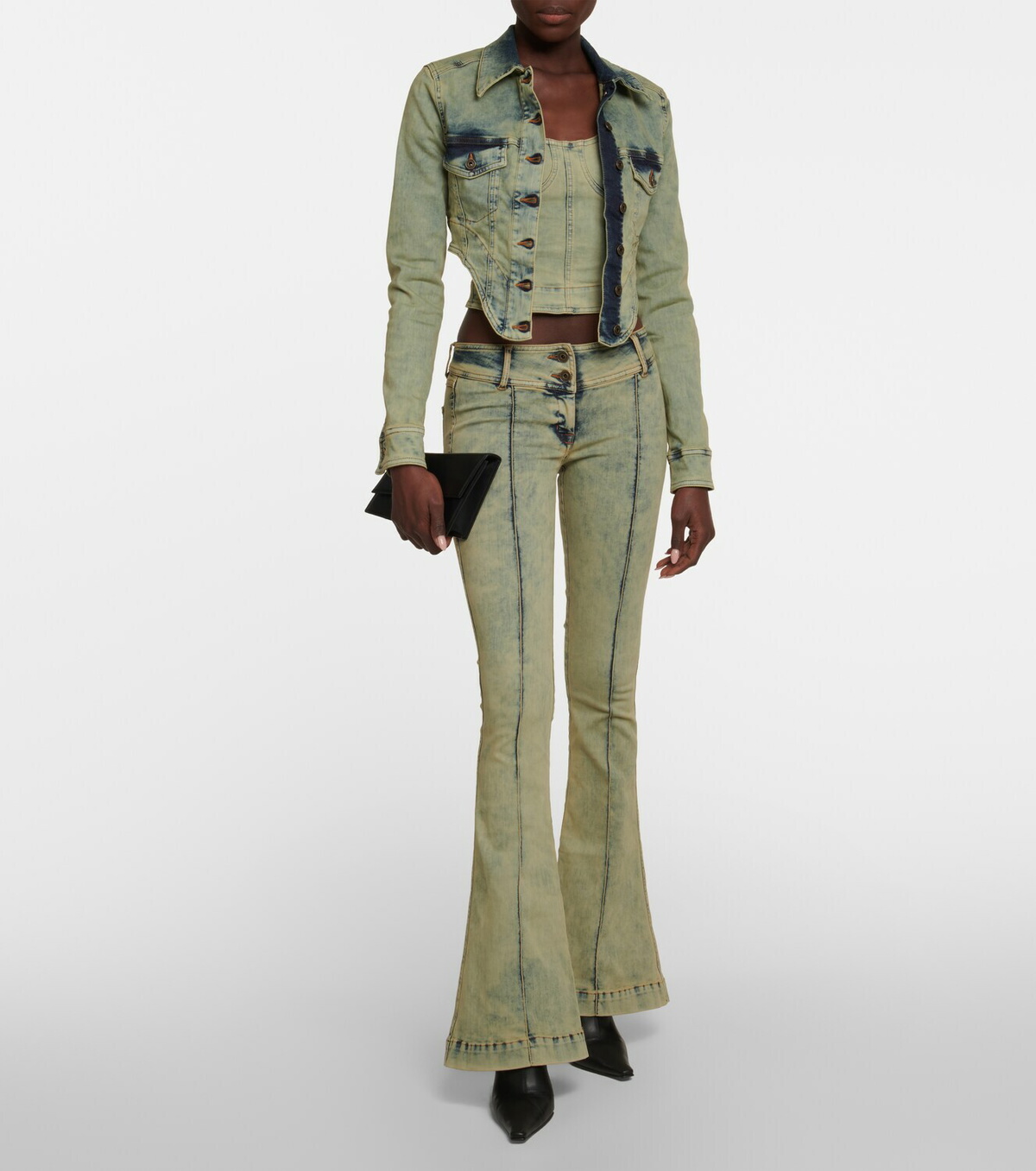 KNWLS - Claw cropped denim jacket KNWLS