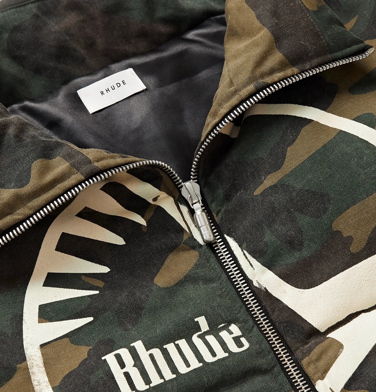 Rhude - Logo-Print Padded Camouflage-Print Cotton-Blend Twill Jacket ...