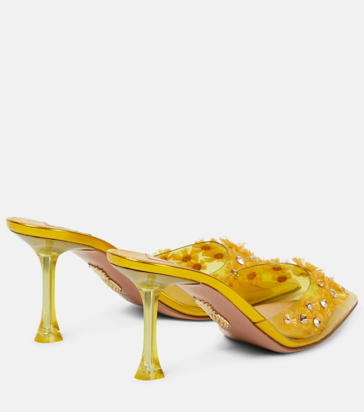 Aquazzura Meteorite 75 embellished PVC mules Aquazzura