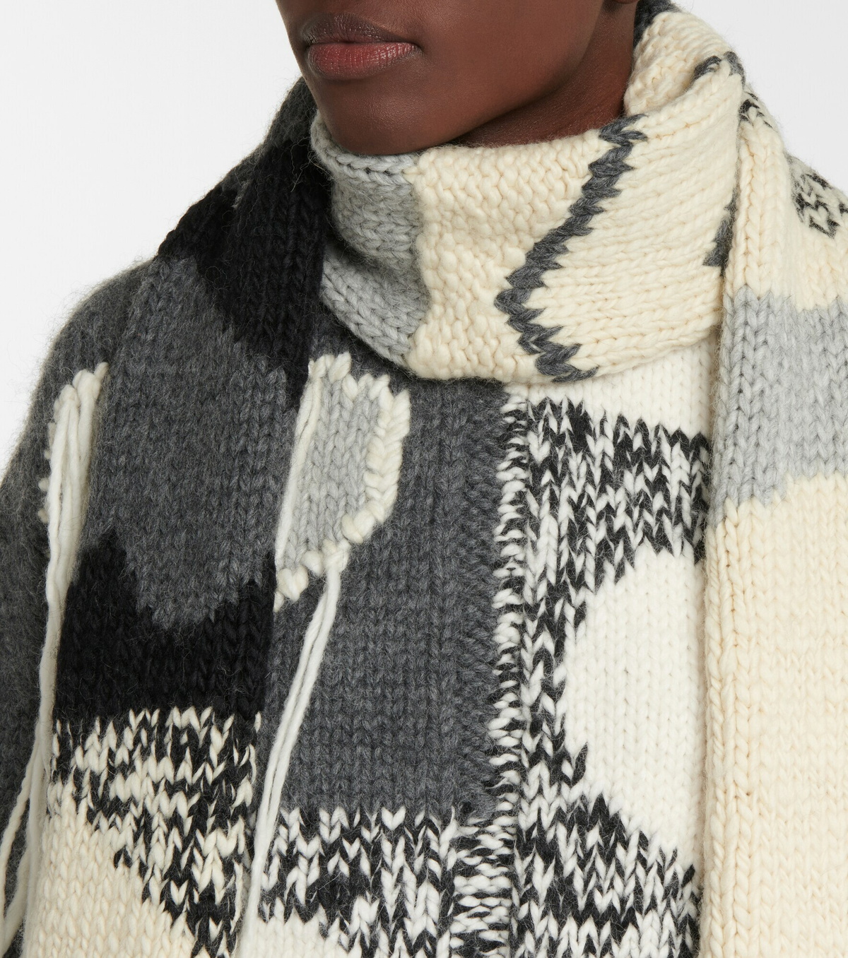 Joseph - Intarsia wool-blend scarf Joseph
